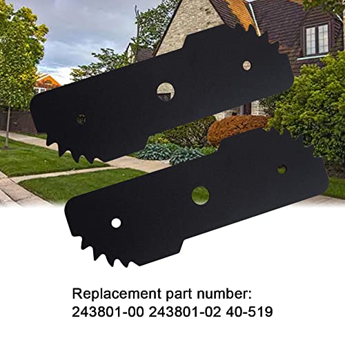 2 PK 243801-02 Edger Blade (7-3/4" x 2-3/4"), Compatible with Black & Decker LE750 & EH1000 EB-007AL Lawn Edger Blade - Replacement 243801-00, 243797-00, 40-519, for Craftsman Model CMEED400, (2 PK)