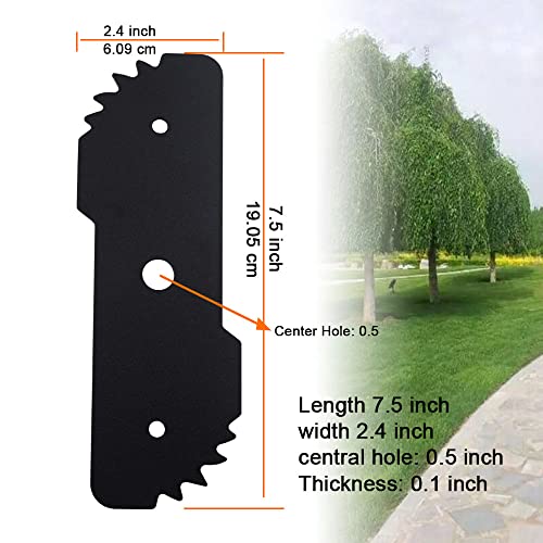 2 PK 243801-02 Edger Blade (7-3/4" x 2-3/4"), Compatible with Black & Decker LE750 & EH1000 EB-007AL Lawn Edger Blade - Replacement 243801-00, 243797-00, 40-519, for Craftsman Model CMEED400, (2 PK)