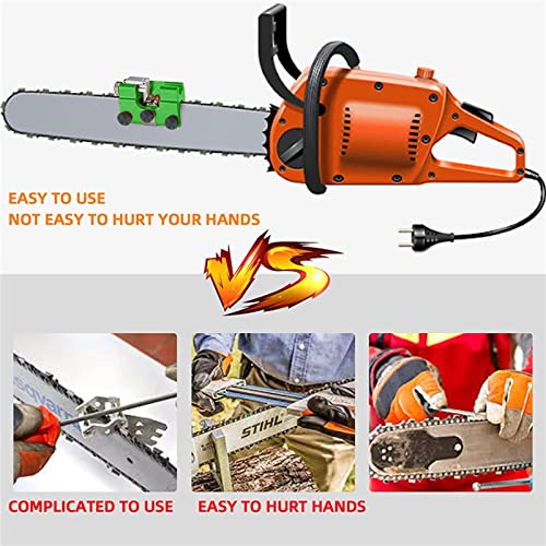 Chainsaw Sharpening Kit, Fast Hand Crank Chainsaw Sharpener, Portable Chain Saw Sharpener Tool with Carrying Bag, Cleaning Brush & Gloves, Easy to Use Chain Saw Blade Sharpener for 4"-22" Chain Saws