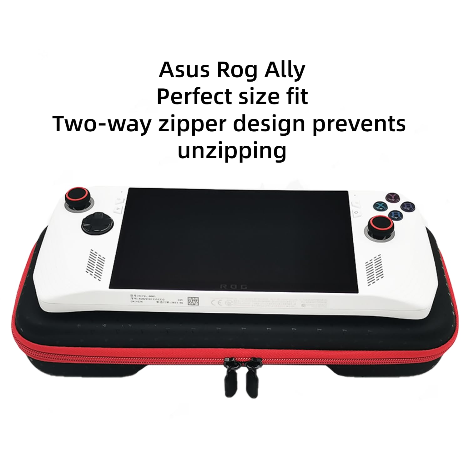 Carrying Case Bag for Asus ROG Ally with [2 Pack] Screen Protector for Asus ROG Ally (2023) RC71L 7 inch - Black