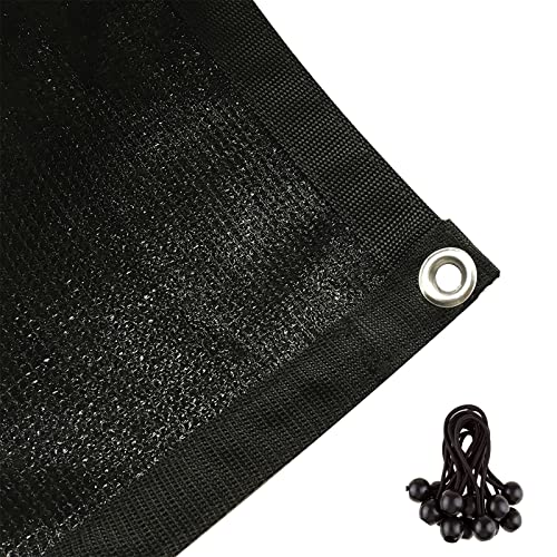 Shatex Privacy Screen Sun Shades Outdoor 10x12ft Taped Edge with Grommets Sun-Block Mesh Shade for Pergola,Awning,Patio,Window Cover, Black