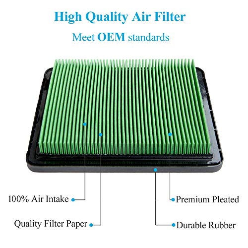 HEYZLASS GCV160 Air Filter + Pre Filter, Compatible with Honda Engine GC160 GC190 GCV190 GX100 17211-zl8-023, Replace Lawn Mower Flat OEM Air Cleaner