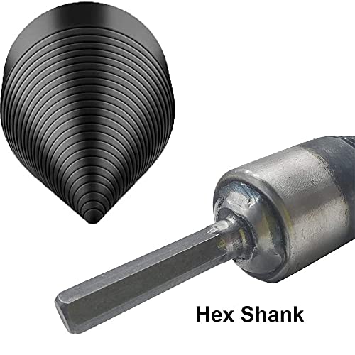 Hex Shank Firewood Drill Bit Wood Splitter,Overall Wood Splitter Drill Bit(32mm),Electric Drill Wood Splitter,Electric Log Splitter Hex Firewood Drill Bit.
