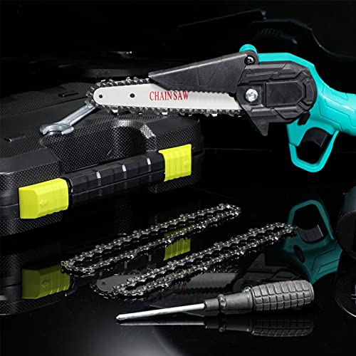 Honoson Mini Chainsaw Replacement Cordless Electric Portable Chainsaw Chain, 24 V Mini Cordless Electric Chainsaw Pruning Shears Chainsaw Chain for Wood Branch Cutting (4 Pieces,6 Inches)