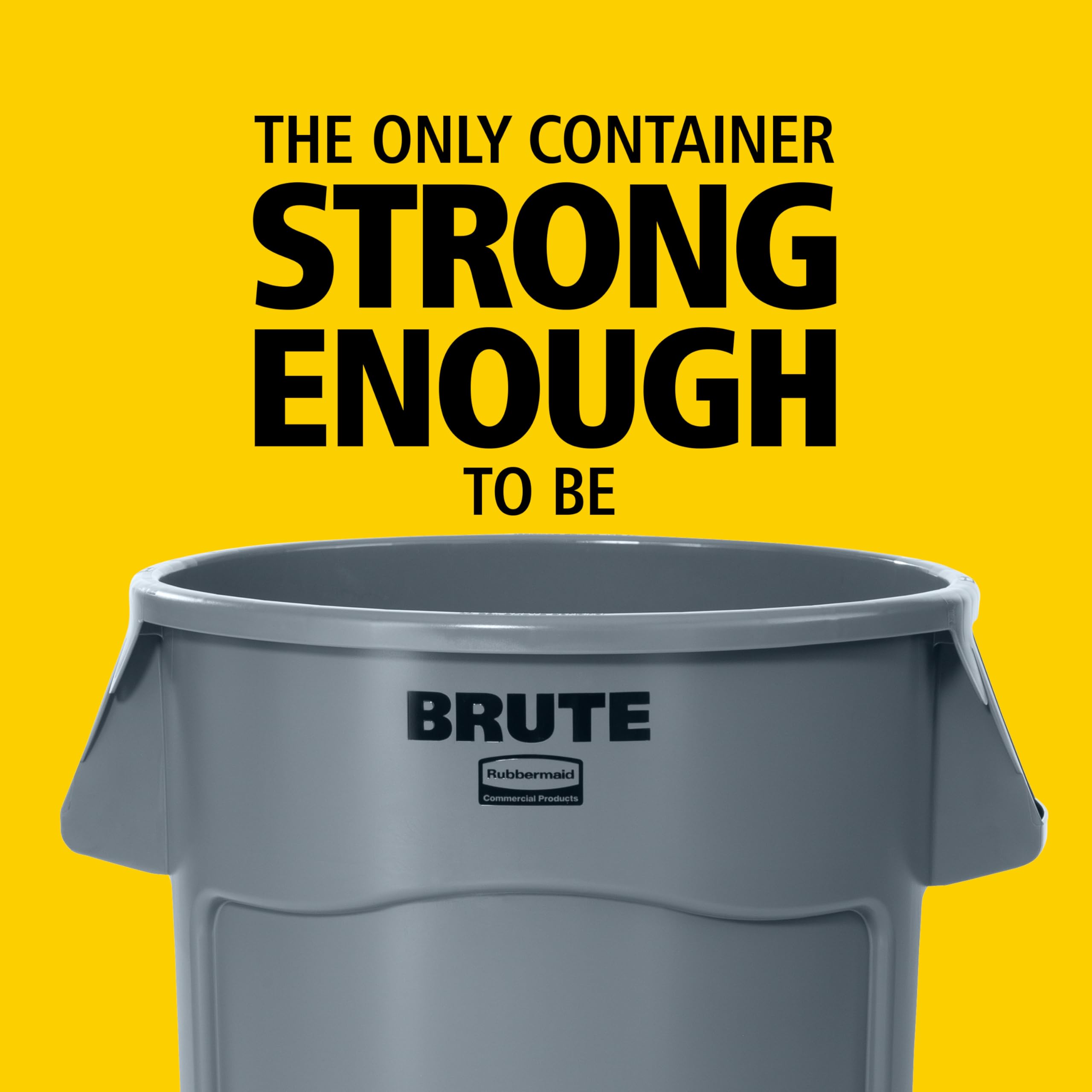 Rubbermaid Commercial 263200GY Round Brute Container Plastic 32 gal Gray
