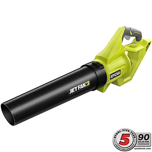 RYOBI RY40406BTL 40 Volt 110 MPH 500 CFM Cordless Jet Fan Leaf Blower 40V. Bare Tool (Battery and Charger NOT Included) β¦
