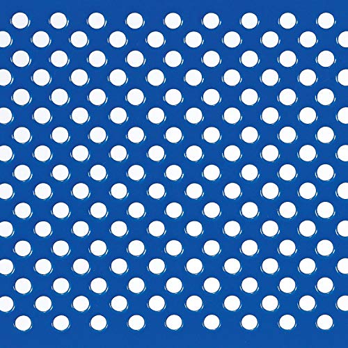 Global Industrial 8' Rectangular Picnic Table, Perforated, Blue (96" Long)