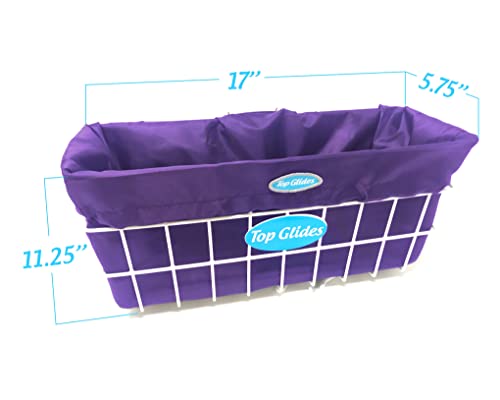 Bundle: Premium Wire Walker Basket with Free Washable Basket Liner (Purple)