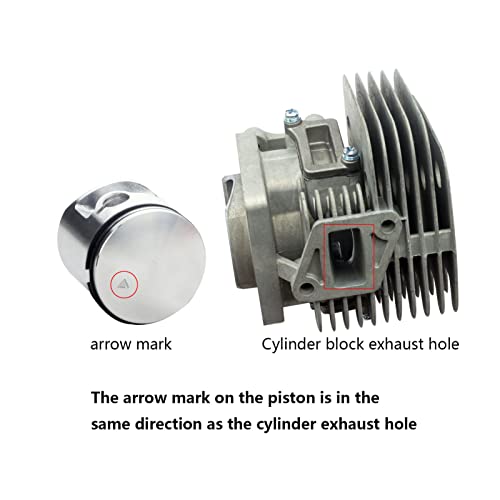 Extolern Cylinder kit 51mm for redmax ebz8500 ebz8500rh Backpack blowers 577424001 for Husqvarna 580BTS 580BFS Backpack Leaf Blowers [#578 38 50-01]