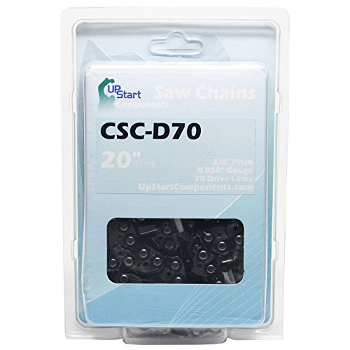 UpStart Components 6-Pack 20" Full Chisel Saw Chain for Echo CS-590 Chainsaws - (20 inch, 3/8" Pitch, 0.050" Gauge, 70 Drive Links, CSC-D70)