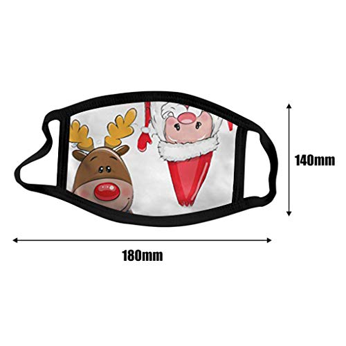 PENATE Cute Christmas Print Resue Washable Breathable Multi-Purpose Face C-Over Reuse Facemasks -Ship from U.S.
