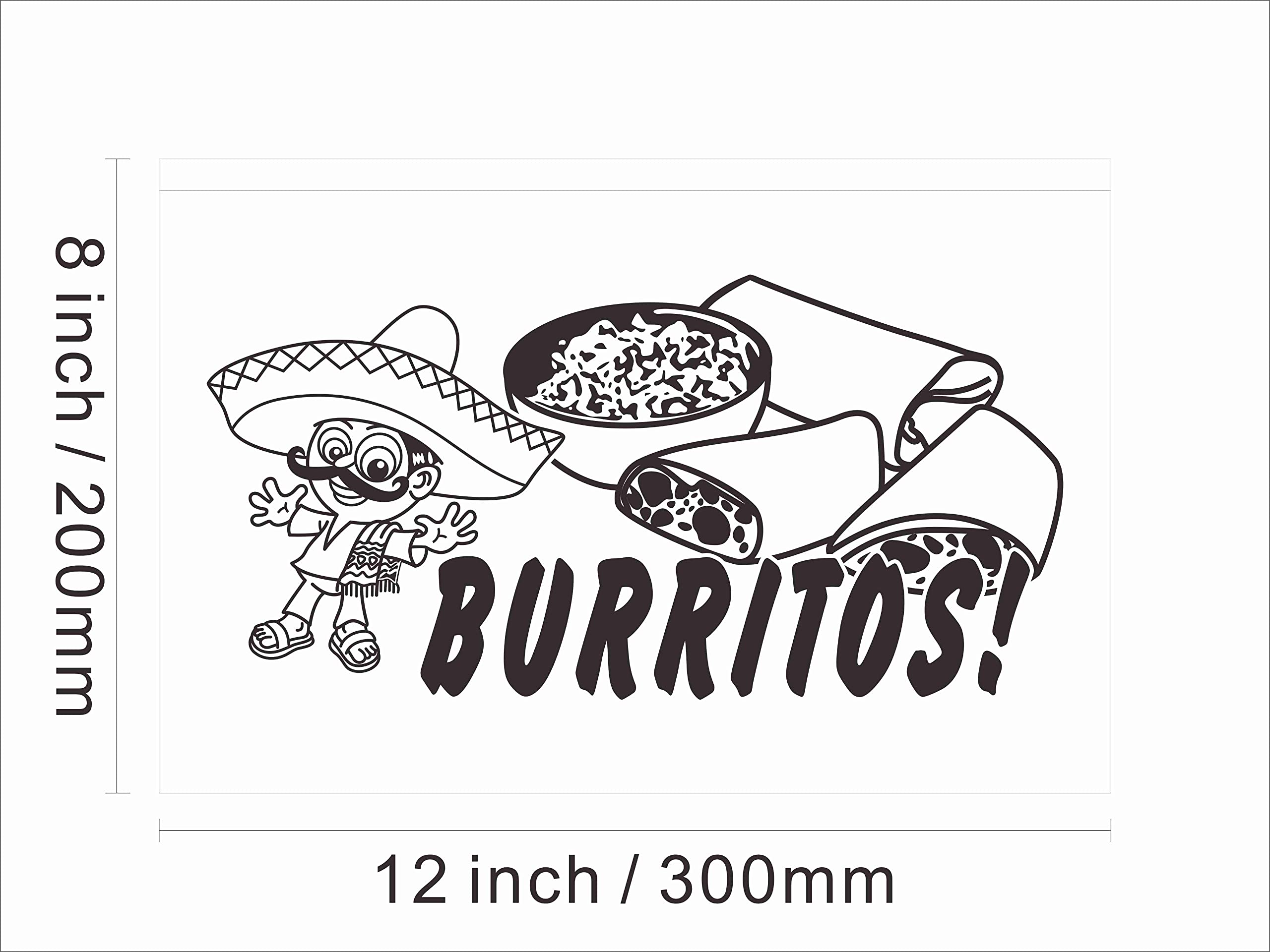 110186 Mexican Burritos Food Restaurant Tacos Cafe Open Display LED Light Neon Sign (12" X 8", 16 Colors By Remote)