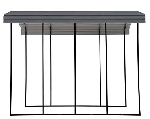 Arrow 14' x 20' x 14' 29-Gauge Metal RV Carport and Multi-Use Shelter for Large Vehicles- Charcoal