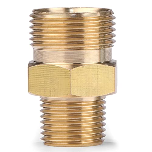 MUTURQ M22 Male to 3/8 Inch NPT Male Pressure Washer Adapter Thread Brass Fitting 4500 PSI Compatible with Simpson, Generac, Briggs Stratton, Craftsman, Ryobi