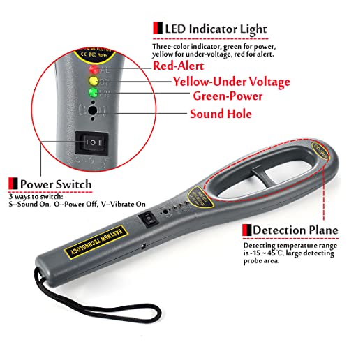 Hand Held Metal Detector,V-Resourcing Portable High Sensitivity Metal Detector for Security Inspection