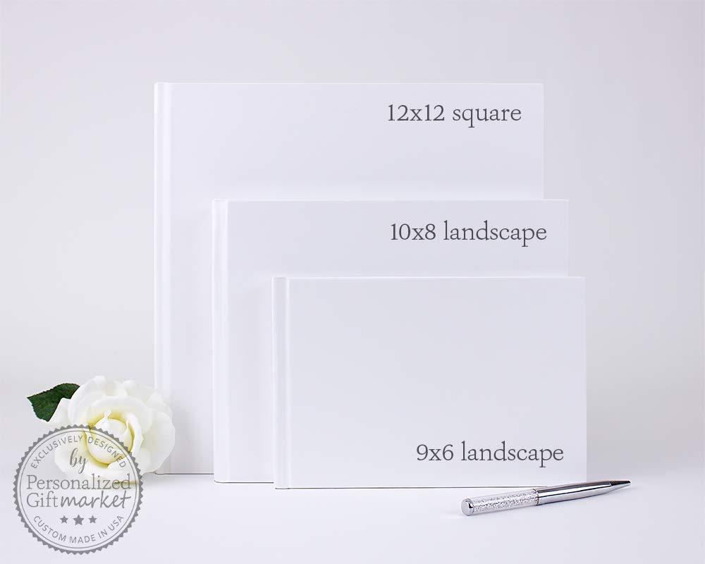 Bar Mitzvah Guest Book Jewish Bar Mitzvah Ceremony Celebration Idea, Photo Booth Album Book, Personalized Gift with Foil - White Gold (9x6)