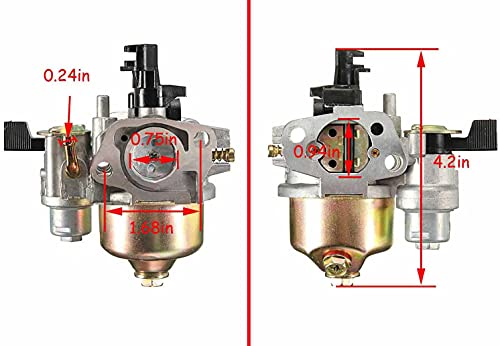 GX120 Carburetor for GX120 GX160 GX168 GX200 Small Engine, 212CC Chicago Electric Predator Gasoline Engine. 16100-ZH8-W51