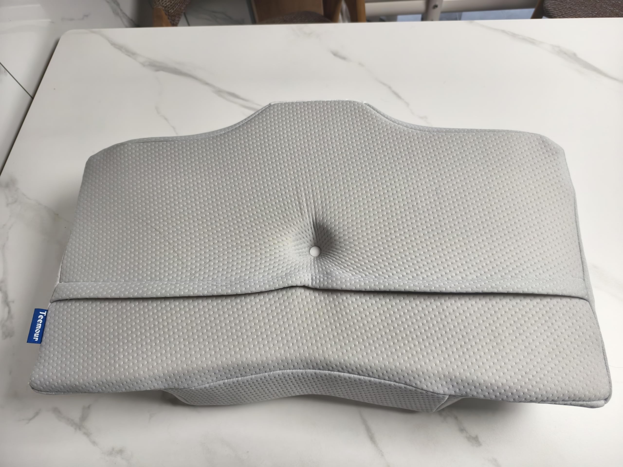 Teemour Neck Support Pillow for Side Back Stomach Sleepers Cooling Pillow with Pillowcase