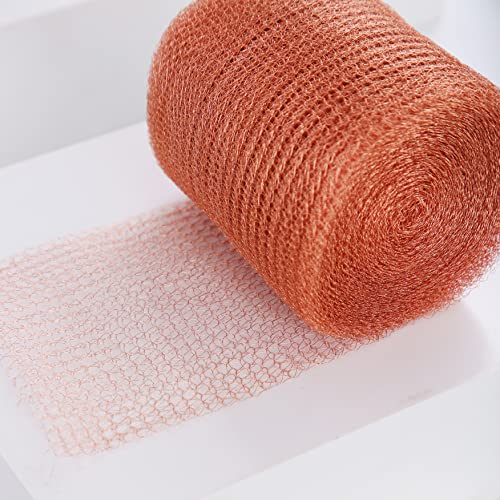 SOTEE Copper Mesh - 4" x 45 Feet, Ideal for Distilling, Double Layer Copper Mesh Fill Fabric DIY Kit, Perfect Hole Filler, Pure 100% Copper Roll