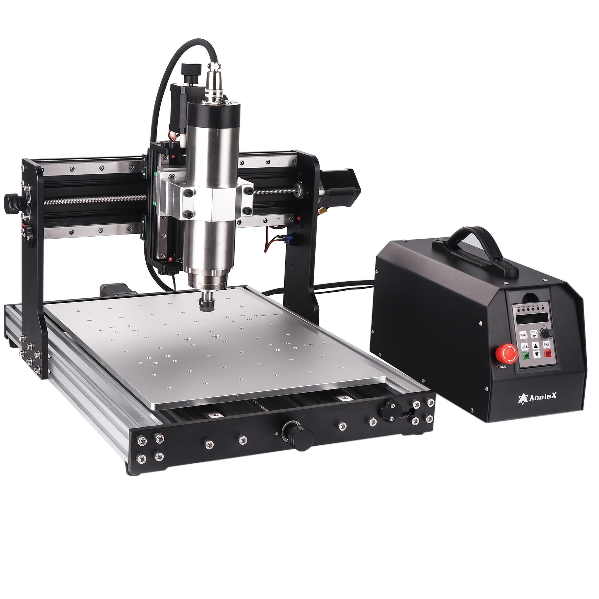 AnoleX 110V 1.5KW CNC Spindle Motor Kits, Φ65mm Air Cooled VFD Spindle with ER11 Collets for CNC Router Machine