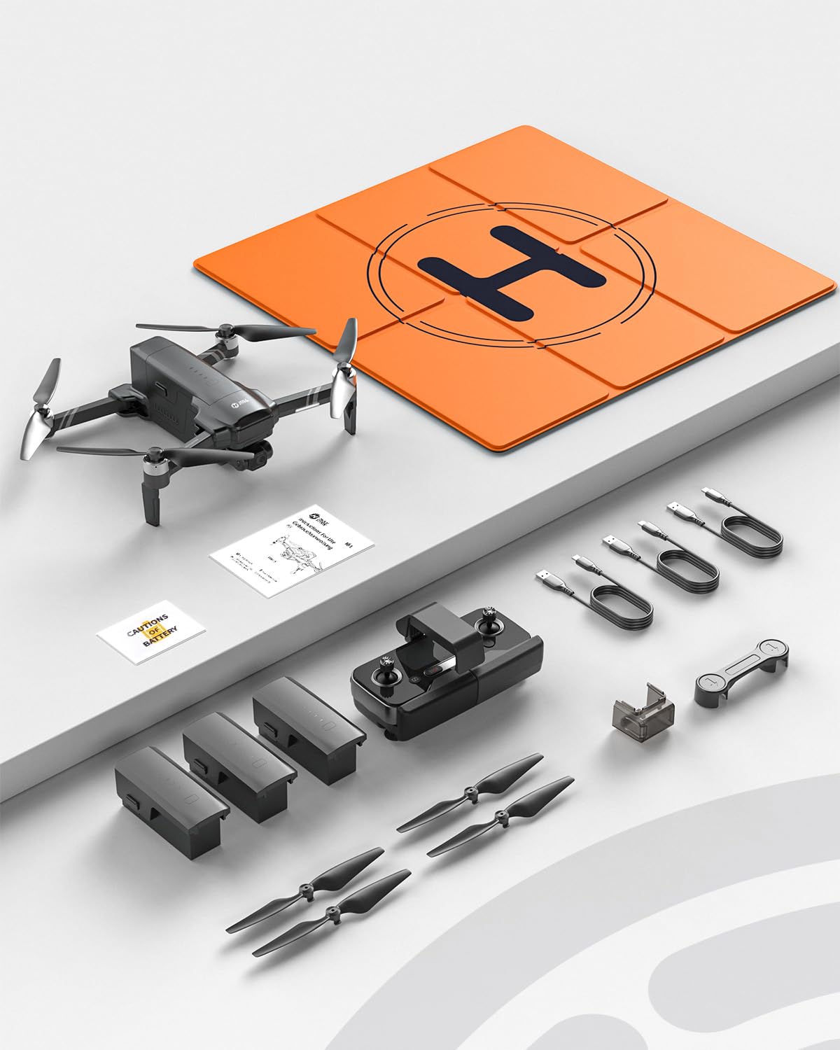 Holy Stone HS600 Drones with Camera for Adults 4K, FAA Remote ID Compliant, 2-Axis Gimbal & EIS Anti Shake, 3 Batteries 84-Min Flight Time, 10000 FT Range Transmission, 4K/30FPS, Drone Landing Pad