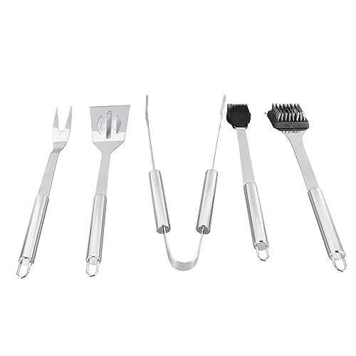 Grill Set, 20pcs Brush Barbecue Tool Set Fine Crafted Stainless Steel for Travel for Outdoor