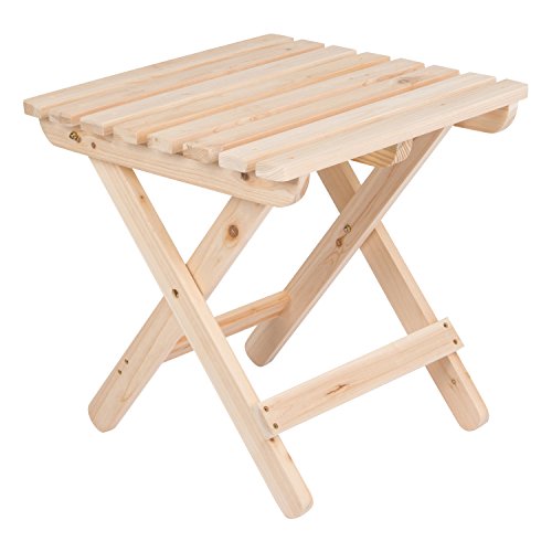 Shine Company 4109N Adirondack Square Outdoor Folding Side Table β Natural