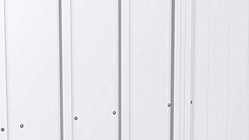 Arrow Classic 8' x 6' Outdoor Padlockable Steel Storage Shed Building, Flute Grey