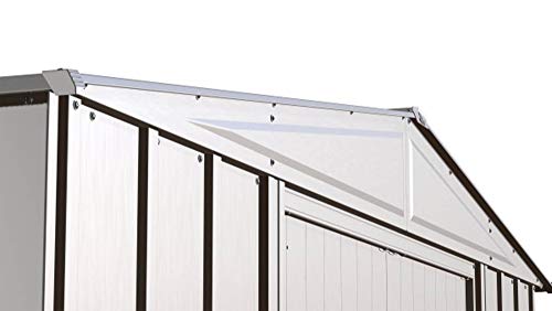 Arrow Classic 8' x 6' Outdoor Padlockable Steel Storage Shed Building, Flute Grey