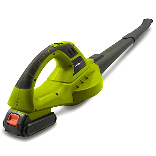 Mueller UltraStorm Cordless Leaf Blower, 20 V Powerful Motor, Electric Leaf Blower for Lawn Care, Battery Powered Leaf Blower Lightweight for Snow Blowing (Battery & Charger Included)