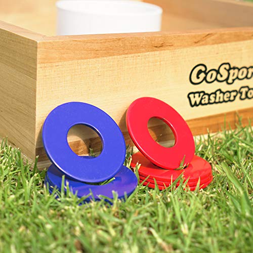 GoSports Powder Coated Metal Replacement Washer Set - Powder Coated Steel - Set of 8 Washers