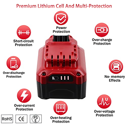 TenHutt 【Upgrade】 2Pack 20V 6.0Ah Replacement Battery for Craftsman V20 Lithium Ion Battery for CMCB205 CMCB204 CMCB206 CMCB202 CMCB201 20V Cordless Power Tools Craftsman 20V Battery