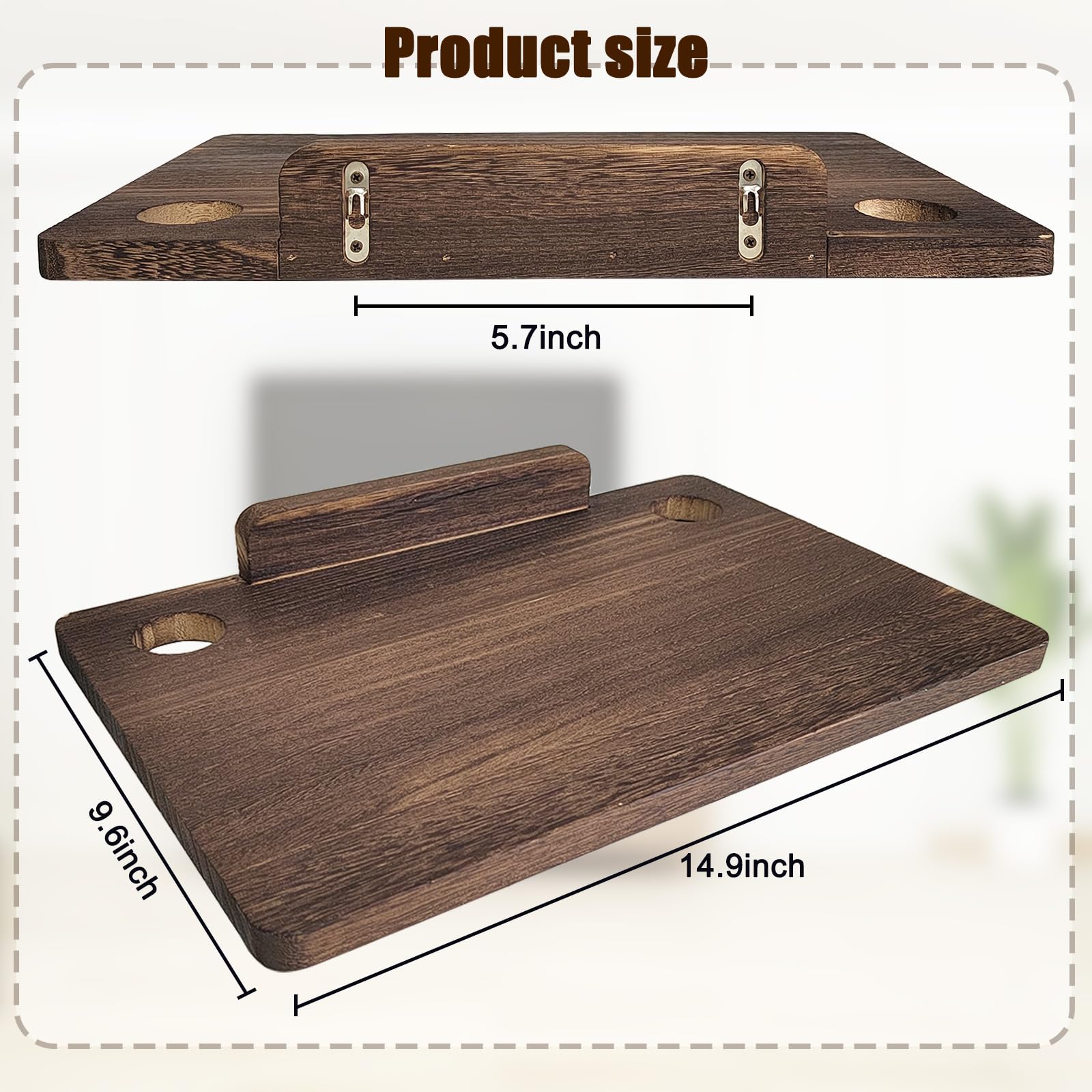 YEXEXINM 2 Pack Floating Shelves Wall Mount DVD Shelf,Projector Shelf Rack Router Shelf,Wooden Floating Entertainment Center Supports Perfect for Projector, Game Console, Floating Shelf for Under TV