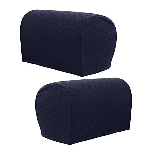 MBROS Sofa Armrest Cover,Stretch Fabric Furniture Protector Armchair Slipcover for Recliner Sofa Chairs Jacquard Arm Cover Set of 2-Navy