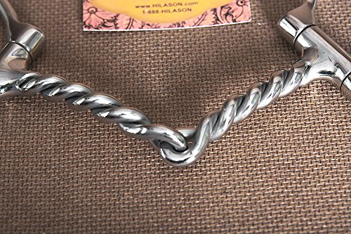 HILASON 5" Western Stainless Steel Horse Mouth Dee Bit W/Twisted Wire Mouth