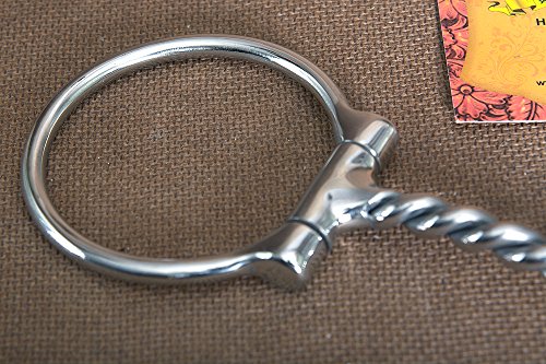 HILASON 5" Western Stainless Steel Horse Mouth Dee Bit W/Twisted Wire Mouth