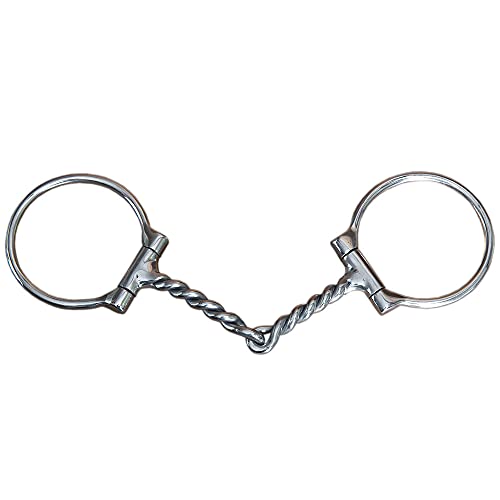 HILASON 5" Western Stainless Steel Horse Mouth Dee Bit W/Twisted Wire Mouth