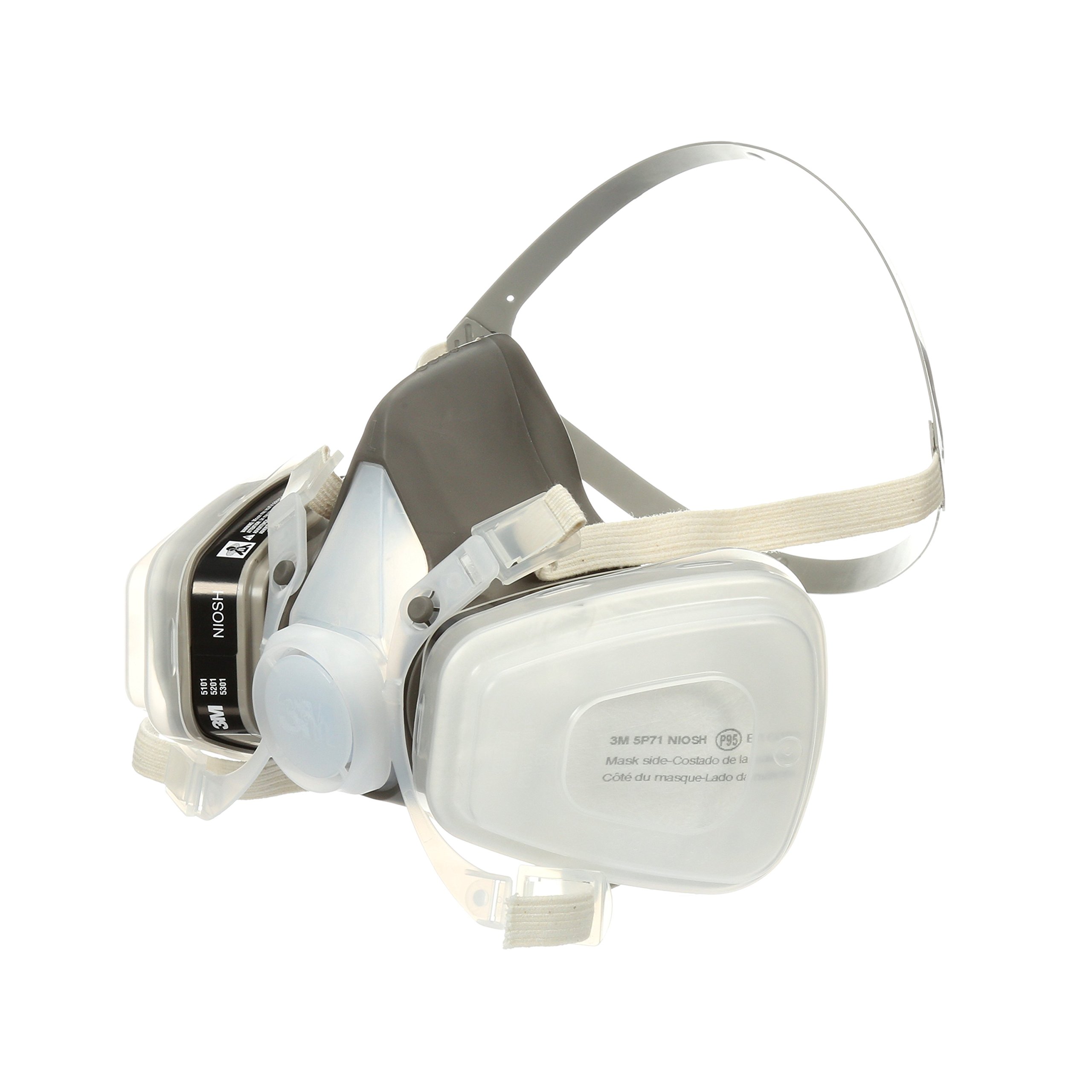 3M Half Facepiece Disposable Respirator Assembly 51P71, Organic Vapor, P95, Small
