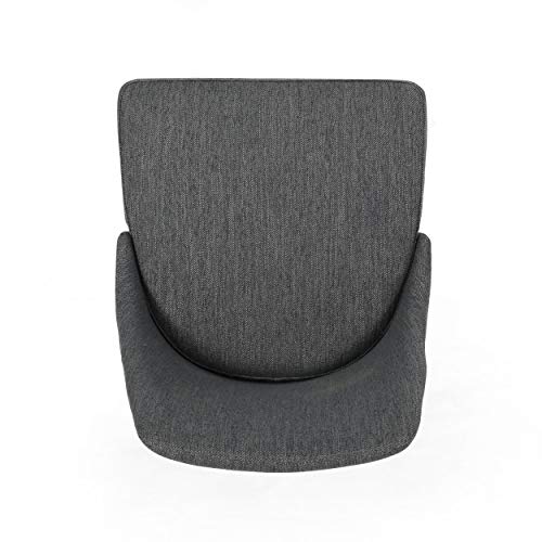 Dawn Modern Fabric Dining Chairs (Set of 2), Charcoal