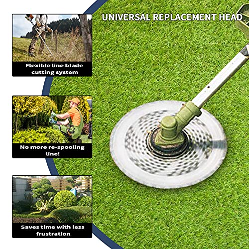 PLUMIA 10" x 80T Carbide Tip Brush Cutter Trimmer Blades with Universal Adapter Kit, Premium Stainless Steel Trimmer Head Compatible with Cutter, Trimmer, Weed Eater (2 Pack)