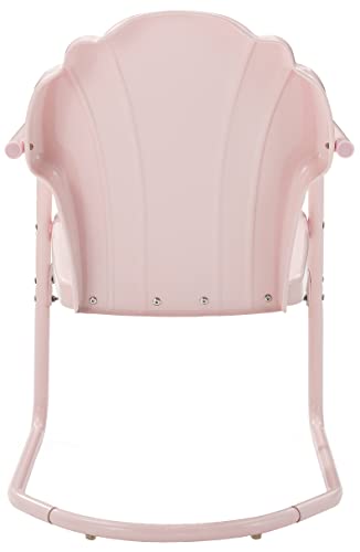Crosley Furniture CO1029-PI Tulip Retro Outdoor Metal 2-Piece Armchair Set, Pastel Pink Gloss