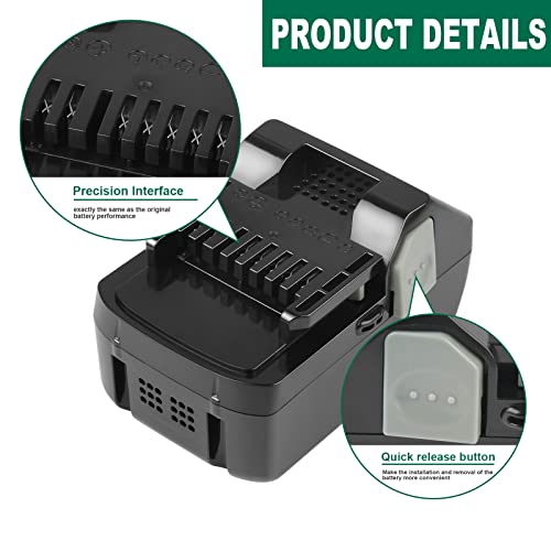 [2Pack] Upgraded 6.0 Ah High-Output 18V Battery for Hitachi 18-Volt Tools 339782 BSL1830C BSL1815X BSL1815S BSL1830 330139 330557 Also for Metabo HPT 18V Battery