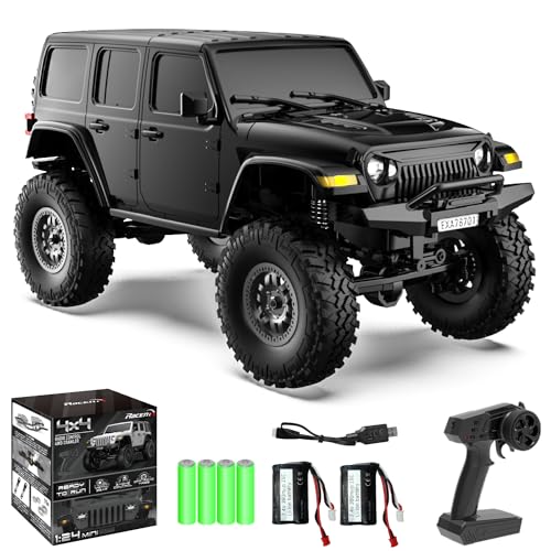 Rc Rock Crawler Rc Cars, Rc Truck 4x4 Off Road Waterproof, All Terrain 1/24 RC Monster Truck, Ideal Christmas Birthday Gifts for Kids Boys Adults