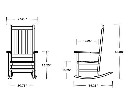 POLYWOODĀ® Vineyard Porch Rocking Chair (White)