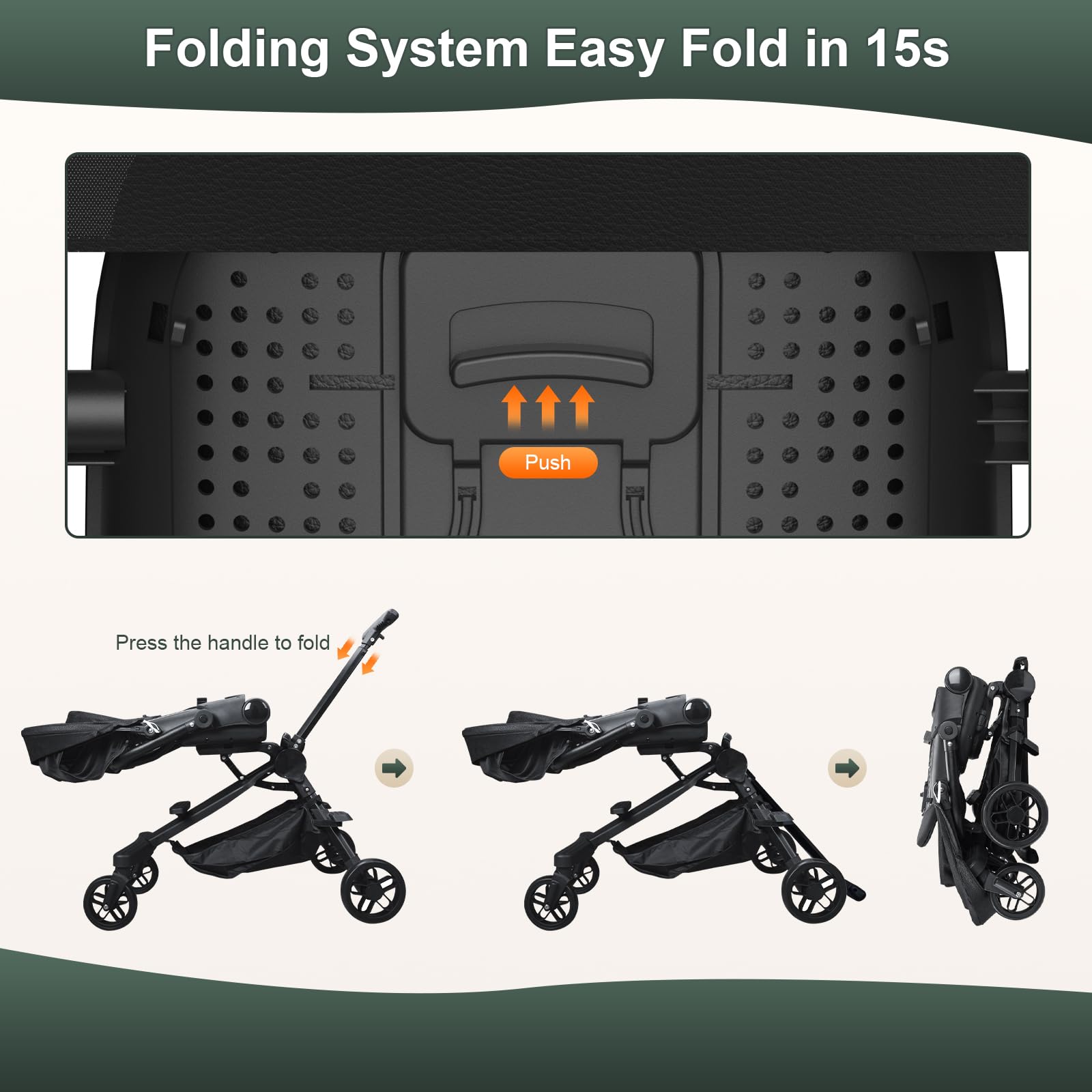 KNOIER Umbrella Stroller for Toddlers 1-3, Ultra Compact Lightweight Infant Stroller Travel Stroller with Snack Tray, Bassinet Mode, Fold 3-Position Recline, Extra Large Storage Basket