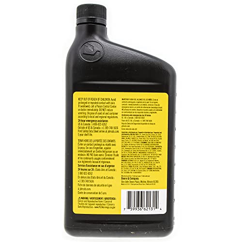 John Deere Turf-Gard SAE 10W-30 4-Cycle Engine Oil TY22029 1 Quart Bottle 32oz OEM 2 Pack