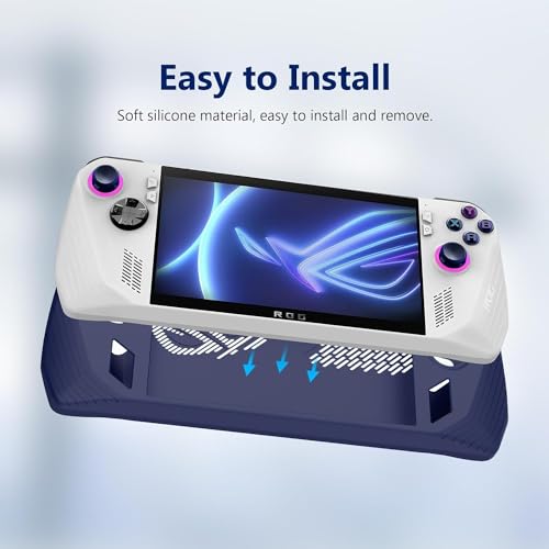 ASUS ROG Ally Silicone Protective Case - Anti Slip, Anti Finger Print, Enhanced Grip Control - Navy