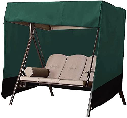 Patio Swing Cover Waterproof 3 Seat Swing Covers Outdoor Porch Swing Cover Hammock Glider Cover 420D Swing Chair Covers 87x49x67 Inch UV Block for Outdoor Furniture