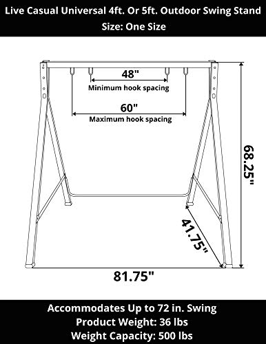 Live Casual Universal 4ft. Or 5ft. Outdoor Swing Stand