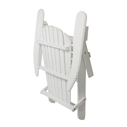 Northlight 36" White Corona Classic Folding Wooden Adirondack Chair